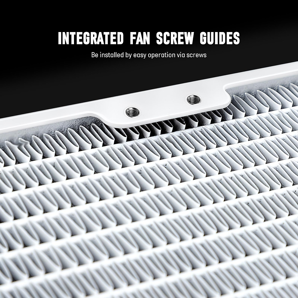 360mm Water Cooling Radiators, 12 Pipe Heat Exchanger Radiators, Copper Computer Radiators for PC CPU Computer Water Cool System, G1/4 Thread, Easy Installation, White