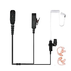 Earpieces for Motorola Walkie Talkies with Mic PPT and Acoustic Tube Headset for Walkie Talkies APX4000 APX6000 APX7000 APX 8000 XPR6350 XPR6550 XIR8268 (1 Packs)