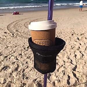 Red Suricata Cup Holder for Drinks – Accessory for Sun Shade Canopy Tent – Attaches to Tent Pole – Holds one Beverage (Cup, Bottle or Can)