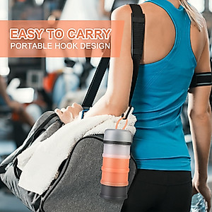 2 Pcs Protein Powder Container, Protein Powder Travel Container, Travel Powder Container, Baby Formula Dispenser on The Go (Pink)