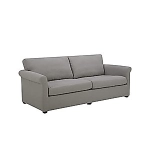 Amazon Brand – Stone & Beam Balkan Contemporary Rolled-Arm Sofa Couch, 91"W, Light Grey