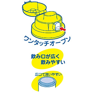 オーエスケー OSK SC-600B Thomas the Tank Engine Mug Bottle, Direct Drinking Water Bottle, 20.3 fl oz (600 ml), One-Touch Open, Wide Mouth, Made in Japan