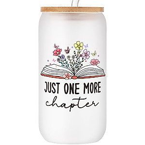 Book Lovers Gifts-Birthday Gifts for Book Lovers Women-Bookish Gifts Librarian Appreciation Gifts Book Club Gifts for Readers Bookworms Teacher Student Her Best Friends 16oz Glass Cup Graduation