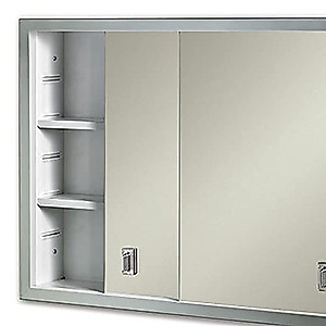 Jensen B703850 Contempora 2-Door Medicine Cabinet, 24-Inch by 19-Inch, Stainless Steel
