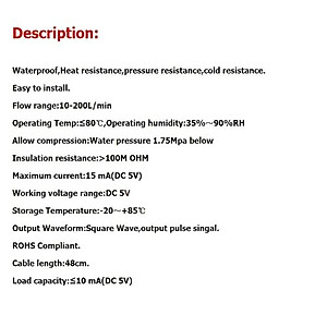 Flow Meter YF-DN50 G2 Inch Water Flow Meter Sensor 10-200L/Min High Stability and Convenient Operation