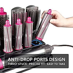 DALUOBO Storage Holder for Dyson Airwrap Curling Iron Styler Wall Mounted Rack Bracket Stand with Adhesive for Home Bathroom Organizer Black (B)