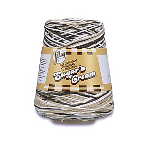 Lily Sugar'n Cream Cotton Cone Yarn, 14 oz, Chocolate Ombre, 1 Cone