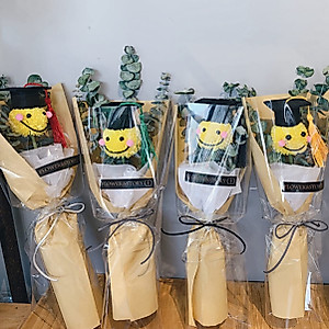 Operitacx 12 Pcs Bottle Toppers Doctoral Cap Tassel Wine Mini Graduation Caps for Cupcakes Drinker Bottle Topper Mini Graduation Hat Doctoral Cap with Tassels Brim Hat Miniature Preschool