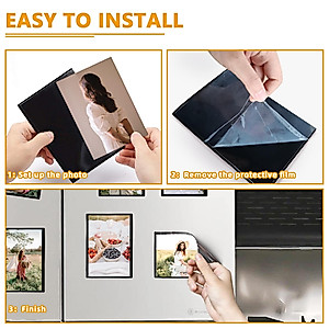 Mingting Magnetic Picture Frames 15 Packs-Fridge Magnetic Photo Frames-Holds 4 x 6 Inches Photos,Black