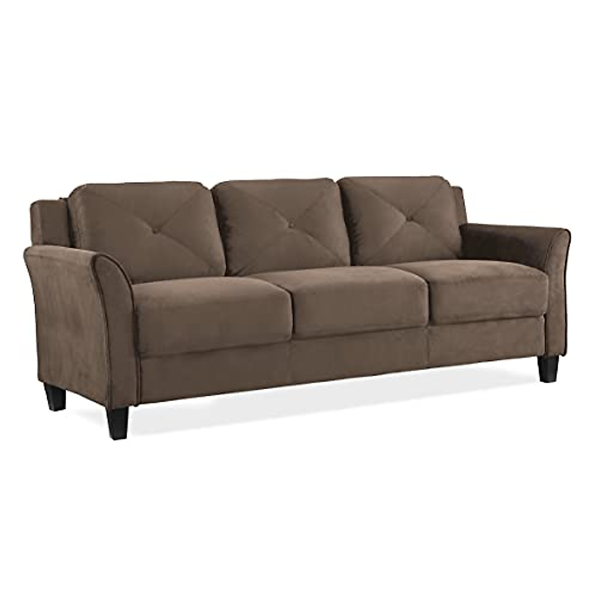 LIFESTYLE SOLUTIONS Collection Grayson Micro-Fabric Sofas, 80.3" x 32" x 32.68", Brown