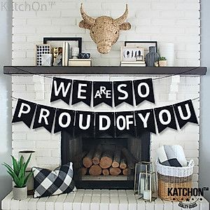 KatchOn, We are So Proud of You Banner - Huge, 10 Feet, No DIY | Congratulations Banner, Black and White Graduation Decorations Class of 2024 | Graduation Party Decorations | Karate Party Decorations