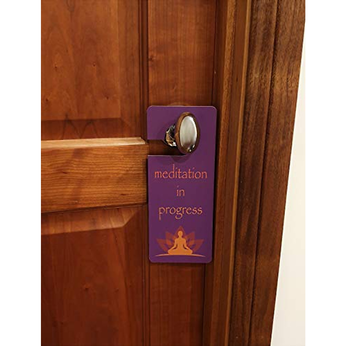 Meditation Door Sign | Do Not Disturb Sign Meditation in Progress | Meditation Gift for Home or Office