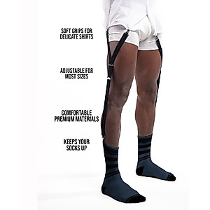 FancyBoy Premium Shirt Stays : 1 Set of 2 Shirt Stay - Premium Long-Lasting Shirt Stays