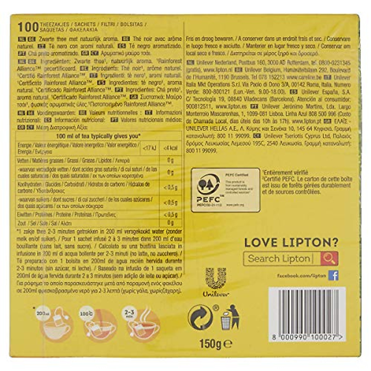 Lipton Yellow Label - 100 tea bags