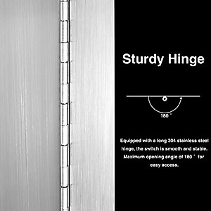 BBQ Outdoor Kitchen Access Doors Stainless Steel Access Door for Outdoor Kitchen Commercial BBQ Island, Grilling Station, Barbeque Grill (Single)