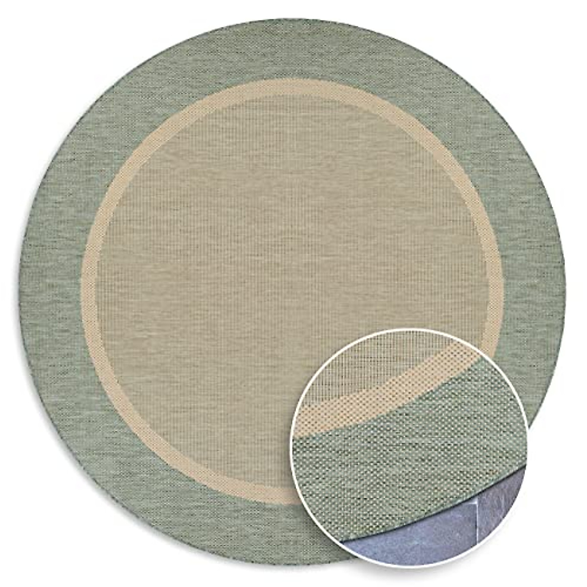 Couristan Styria Texture Area Rug, 7'6" Round, Natural-Green