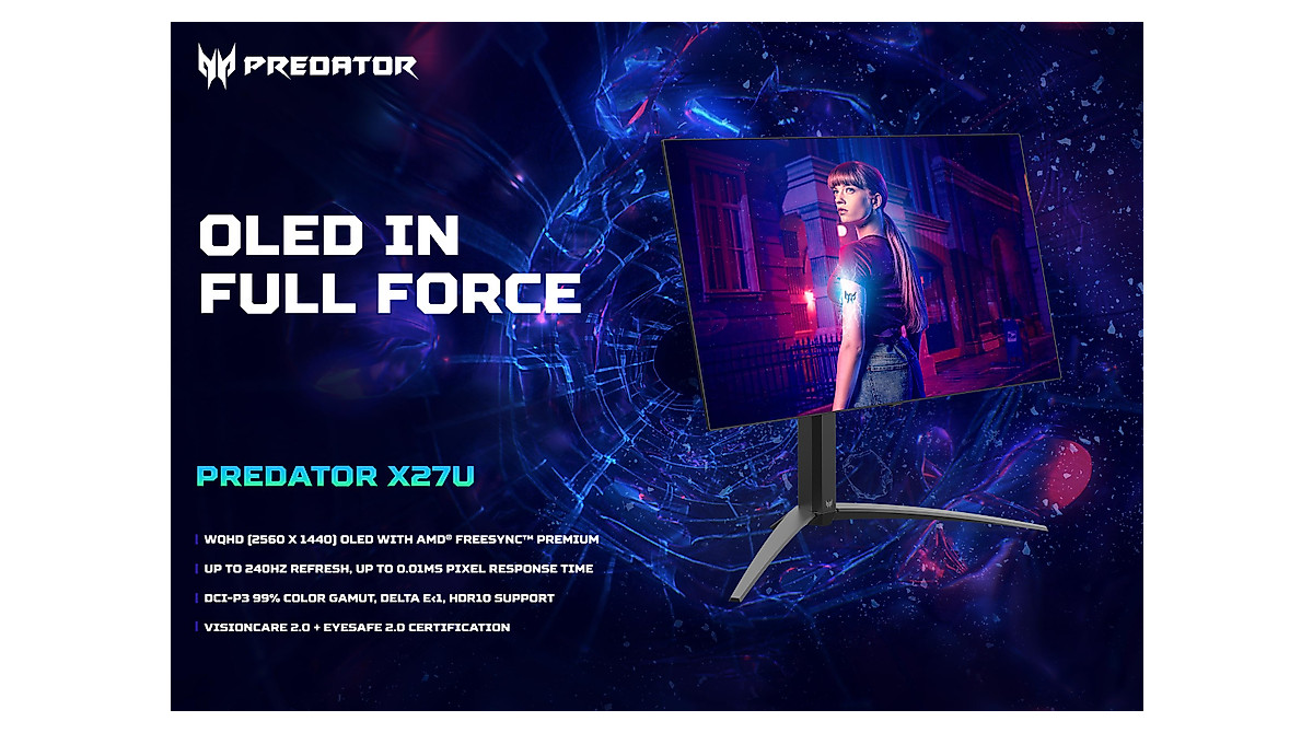 Acer Predator X27U: 27" WQHD OLED Gaming Monitor