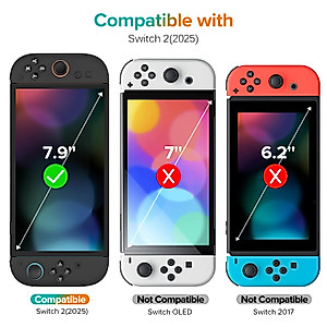 ivoler 4-Pack Screen Protector Tempered Glass for Nintendo Switch 2 [7.9 inch] 2025 with [Alignment Frame] Travel Case Friendly Accessories Transparent Clear Screen Protector for Nintendo Switch 2