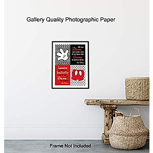 Quotes Wall Art Poster - Unique Inspirational Gift - Home or Office Decor for World Fans, Men, Women - Motivational Room Decorations for Girl, Kids, Boy Bedroom - 8x10 Unframed print