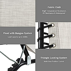 Giantex Patio Chaise Lounge Chair Foldable W/ 4 Adjustable Positions and Detachable Pillow Outdoor Beach Chair for Yard,Pool Sunbathing Seat Recliner(1, Grey)