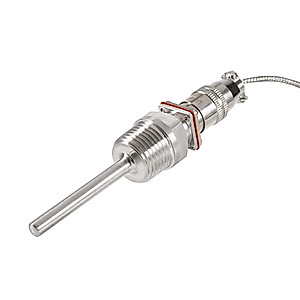 PT100 Thermocouple Temperature Sensor Probe 1/2" NPT Thread Connector with 3 Wires 2M Cable, -58~572°F (-50~300°C)