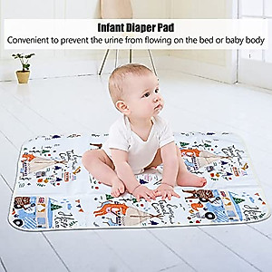 OKOVO Urine Pad,Baby Changing Nappies Pad,Waterproof Baby Cotton Urine Mat,Breathable Newborn Baby Mattress Urine Infant Diaper Pad, Nappy Urine Diaper Cover (Fox and Bird)