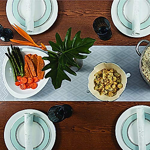 BALHOME Decorative Table Runner and Trivet, Heat Resistant up to 350 F, Suitable for Pots, Pans & Hot Dishes (Breezy Beige 2)