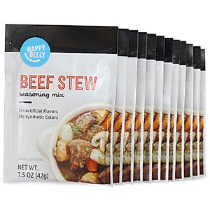 Amazon Brand - Happy Belly Beef Stew Seasoning Mix, vegetarian, 1.5 ounce (Pack of 12)