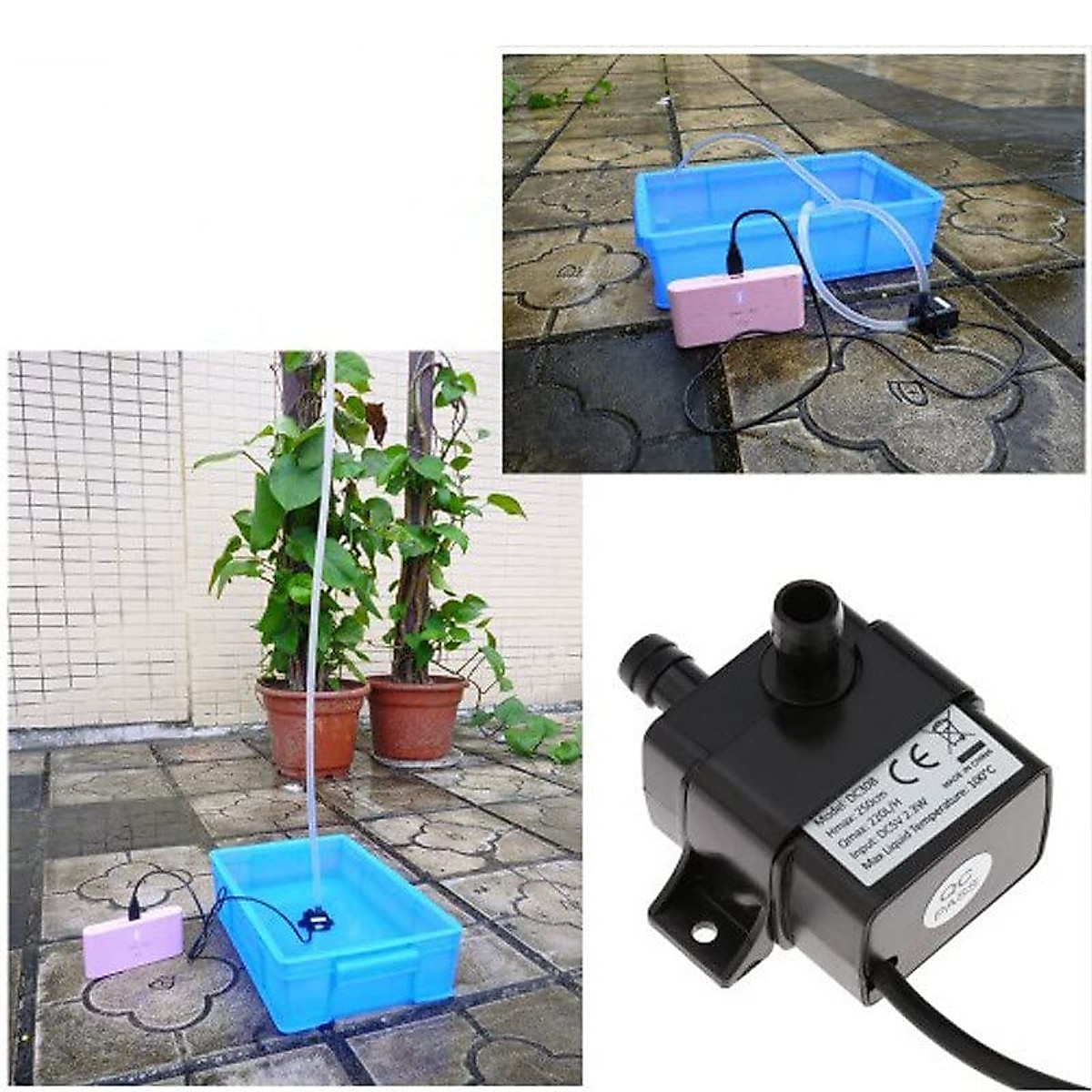 Electric Submersible Pump Submersible Pump 5V USB Ultra Quiet Mini Fountain Pump Aquarium Circulation Aqua Fountain Pump Aquatic Pet Supplies Sump Pump (Color : 4.8W)