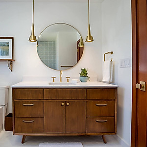 Goo-Ki Kitchen Cabinet Knobs Vintage Brass,6-Pack Zinc Alloy Drawer Knobs Dresser Pulls Single Hole,Antique Brass Drawer Furniture Knobs for Dresser Drawers 1011-GT-DAN