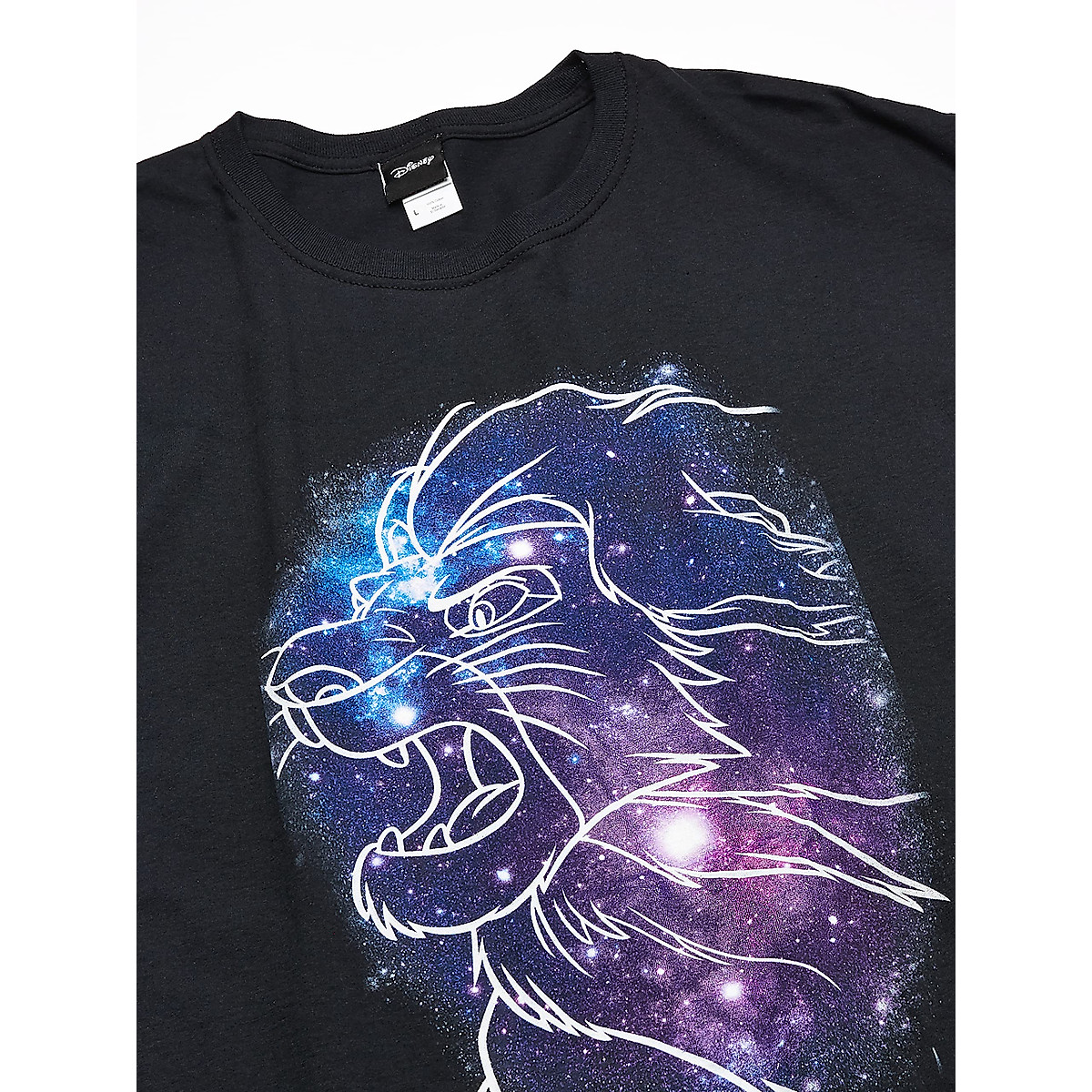 Disney mens Lion King Galaxy Fireflies and Kings Graphic T-shirt Shirt, Black, Large US
