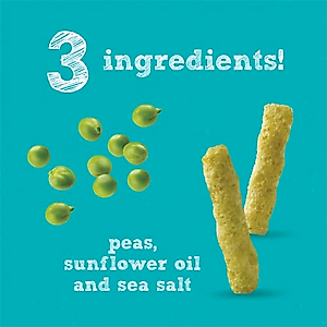 Beech-Nut Toddler Snacks, Original Crispeas Baked Pea Puffs, 1.4 oz Bag (7 Pack)