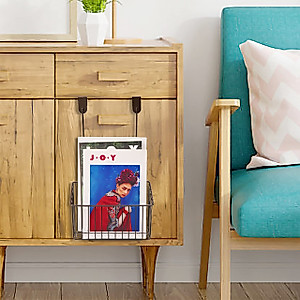 WIRESPIRIT - Over Cabinet Door Organizer Storage Basket (Set 2) with No Assembly Required for Kitchen, Bathroom, Pantry - Hold Food Wrap, Foil Cookies Sheet, Spice, Cutting Board - Bronze