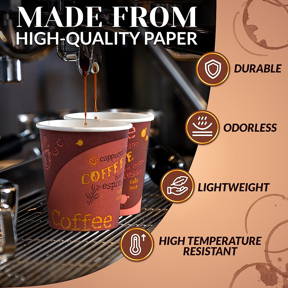 3 Oz Disposable Espresso Cups for Hot Drinks - 200Pcs Paper Espresso Cups for Party Cups Disposable Coffee Shots Cups for Wedding Travel Cup - Hot Coffee Cups for Espresso Cup Set Small Paper Cups