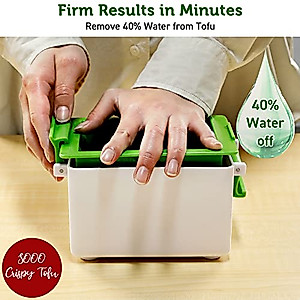 Tofu Press, Easily Remove Water from Tofu in 10-20 Mins for More Delicious, Tofu Squeezer Dishwasher Safe, Tofu Drainer and Strainer, Great Gift for Tofu Lover