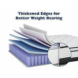 Maxzzz King Mattress in a Box 12 Inch Bamboo & Gel Infused Memory Foam Pocket Spring Hybrid Mattress - Medium Firm - CertiPUR-US Certified