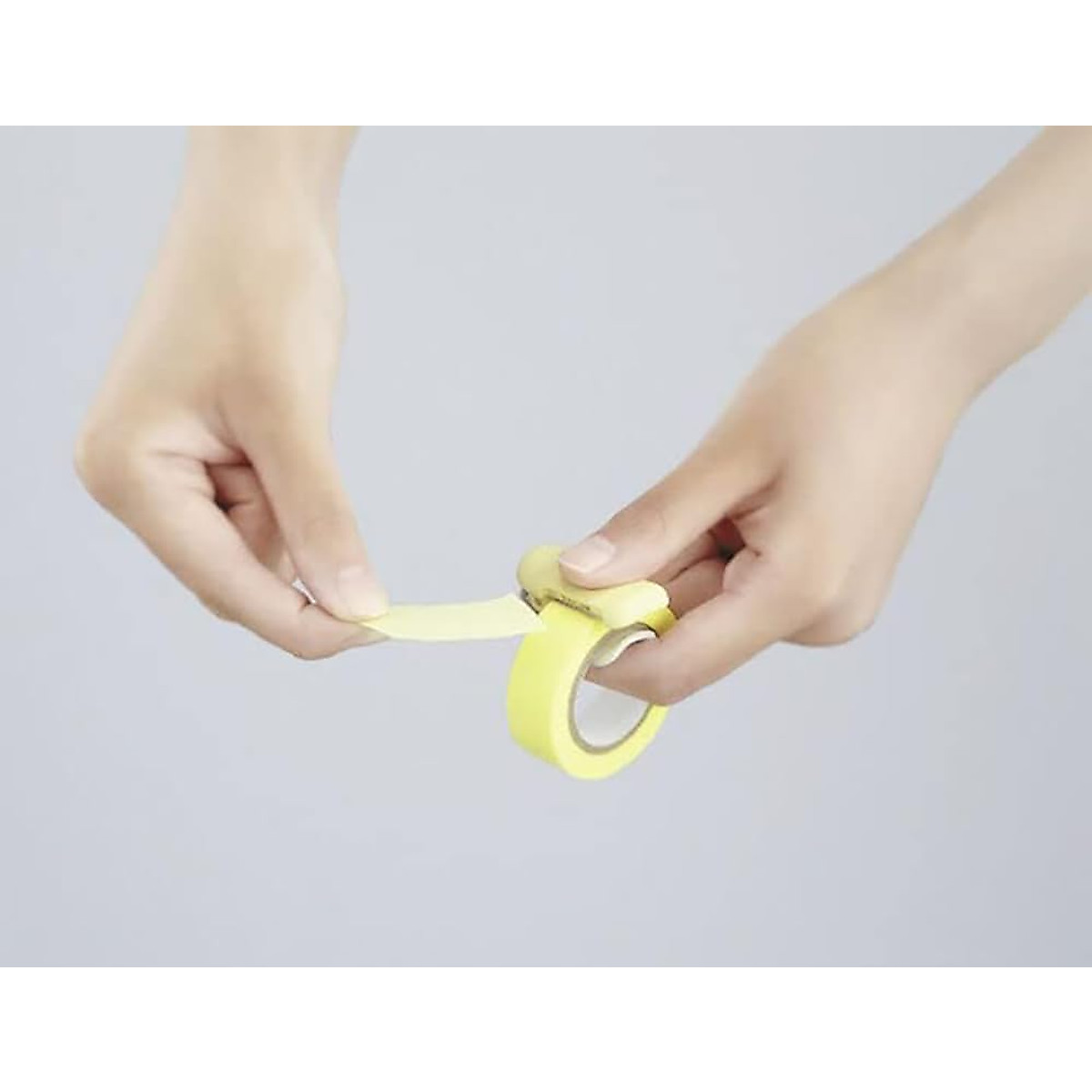 KOKUYO Washi Tape Cutter, Masking Tape Dispenser, Mini Portable Light Cutting, Clip Type (10-15mm, Pastel Brown)