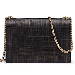 FOXER Women Leather Crossbody Bag Small Crossbody Purse Shoulder Bag Valentine's Day Gift Black, One Size