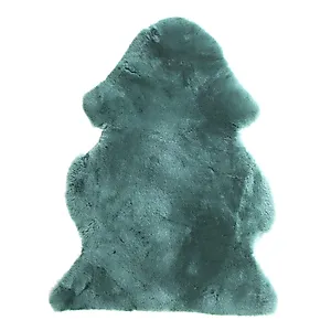 Minidoka Sheepskin Medical Underlay, Large Size, Green High Temp, Natural Shape, 41 inches, Super Plush and Silky Soft Merino Lambskin, by Desert Breeze Distributing