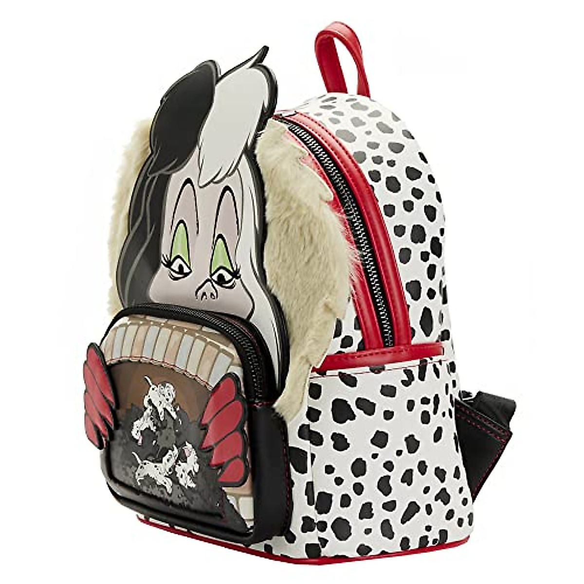 Loungefly Disney Villains Scene 101 Dalmatians Cruella Womens Double Strap Shoulder Bag Purse