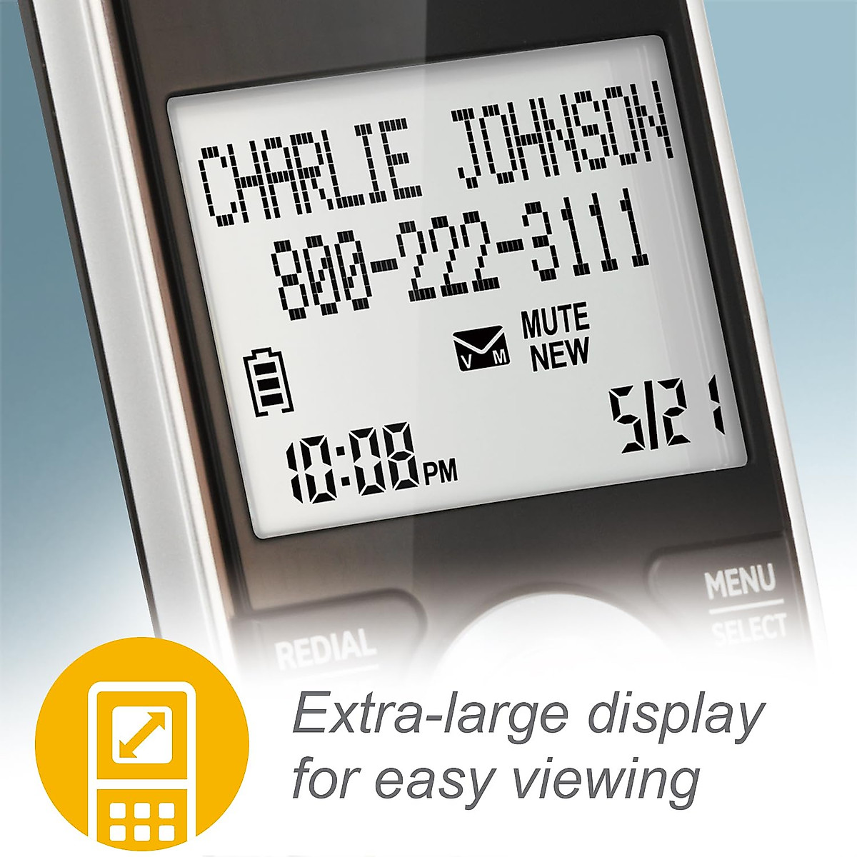 AT&T CL83507 DECT 6.0 5-Handset Cordless Phone for Home with Dual Keypad Base, Answering Machine, Call Blocking, Caller ID Announcer, Intercom and Long Range, Silver/Black