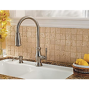 Pfister GT529-TMY Hanover 1-Handle Pull-Down Kitchen Faucet with Soap Dispenser, Tuscan Bronze