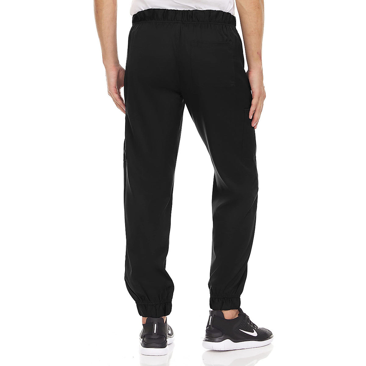 MediChic Mens Scrubs Stretch Scrub Joggers Pants with Six Pockets, Available in Over Eight Colors Black