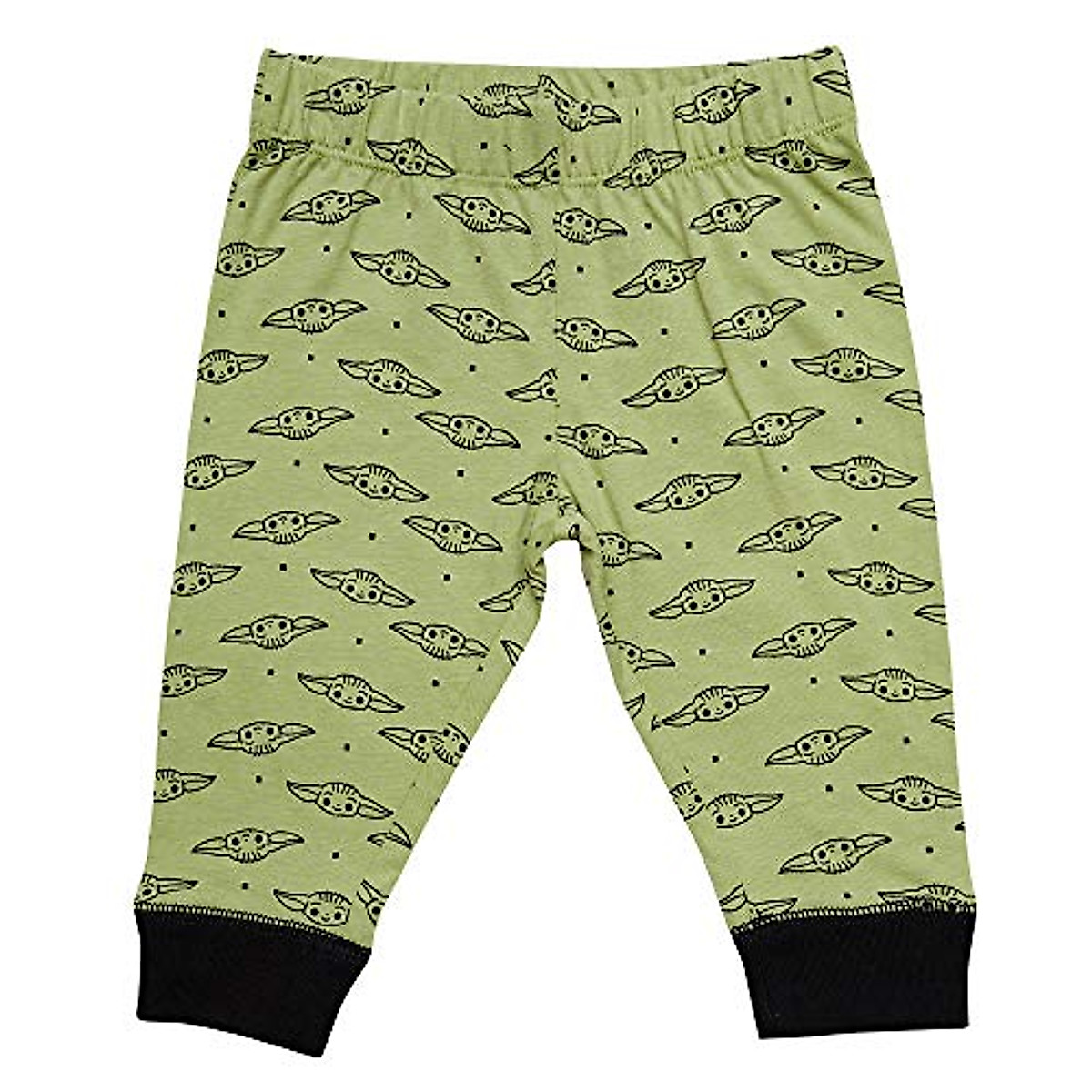 Star Wars The Mandalorian Baby Boys Clothing Set with Bodysuit, Pants and Hat - Baby Yoda Baby Clothes (Grey/Black/Green, 0-3M)