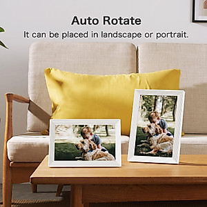 Frameo WiFi Digital Picture Frame, Birthday Gifts for Women, 10.1 Inch 1280 * 800IPS Touch Screen Digital Photo Frame, 16GB Memory, Auto-Rotate, Share Picture Video, Birthday Gift for Mom, Dad, Wife