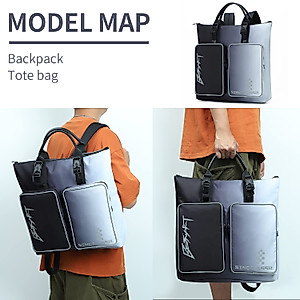 BE SMART Men Laptop Gradient Backpack, Stylish Large Capacity Handbag with Reflective Strap, Waterproof Anti-Theft Durable Briefcase Fits 15.6 Inch Computer for Work Business and Travel