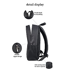Pipixian Unisex Game Backpacks Lightweight Cartoon Travel Bags Super Cute Knapsack Black1-One Size