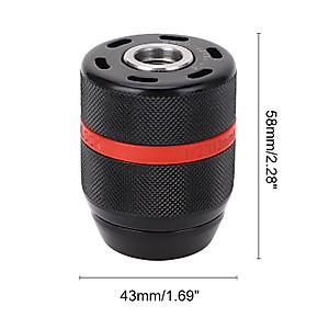 YWBL-WH Multi Keyless Chuck, Keyless Hand Drill Chuck 1/2-20UNF Mount 1~13mm Self-tighten Drill Chuck for Multiple Purposes