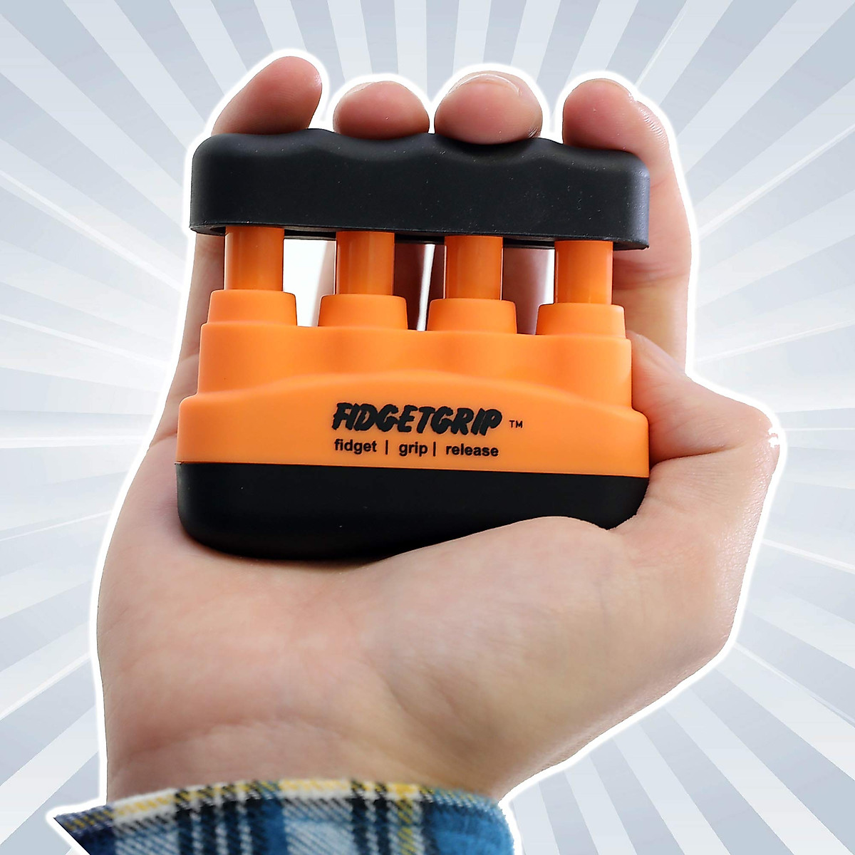 FidgetGrip - Stress Relief Device for Kids and Teens with Anger or Stress | Calm Your Child with Every Squeeze | Boosts Focus and Reduces Anxiety | Reliable, Squeeze Device for Effective Stress Relief