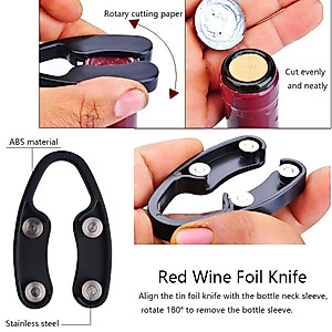 Wine Vacuum Stoppers Set 16Pcs with a Wine Saver Vacuum Pump, a Foil Cutter and a Wine Pourer, Reusable & Resealable Bottle Sealer Keeps your Wine Perfectly Fresh